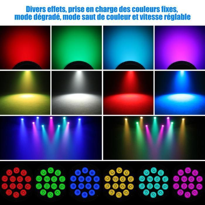UKing 140W 14 LED RGBW Lumière de Scène - Jeux de Lumière DJ - Par LED ...
