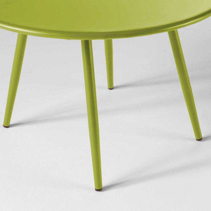 Table basse de jardin ronde en métal vert 50 cm - Cdiscount Jardin