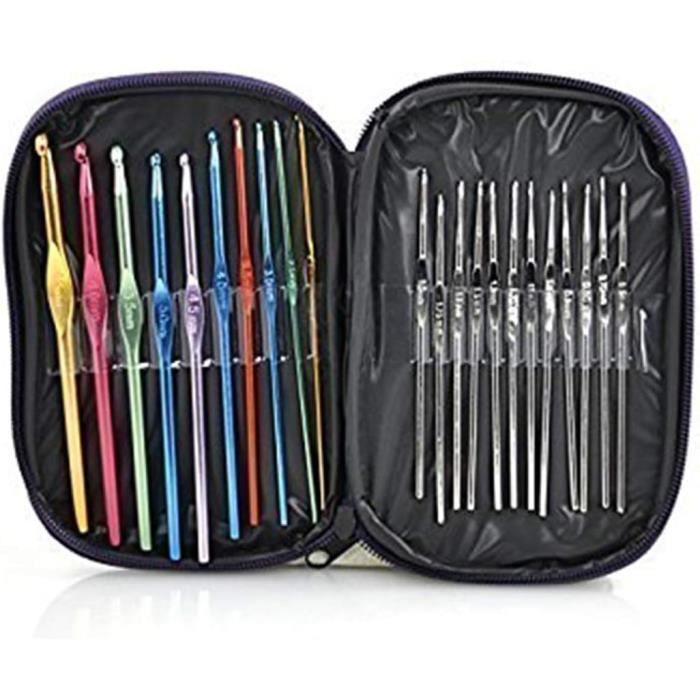 TRIXES un ensemble en boite de 22 crochets en aluminium pour tissage ...