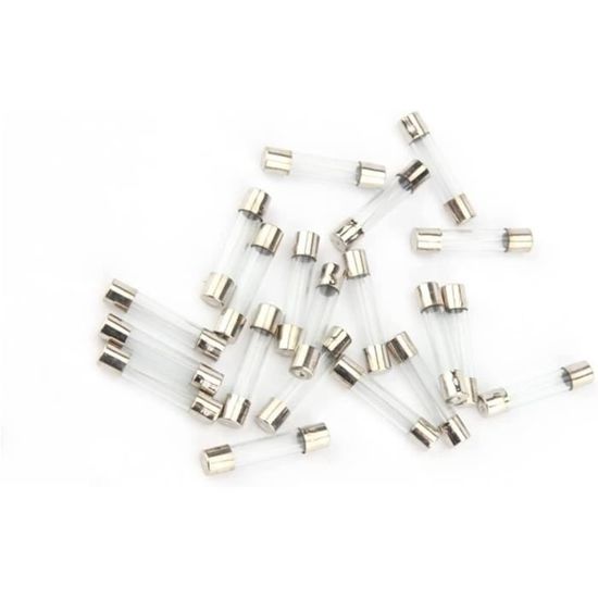 Fusible 10 pièces Kit de fusibles en Verre à soufflage Rapide Assortiment 6 * 30mm 250V 0.5A 1A ...