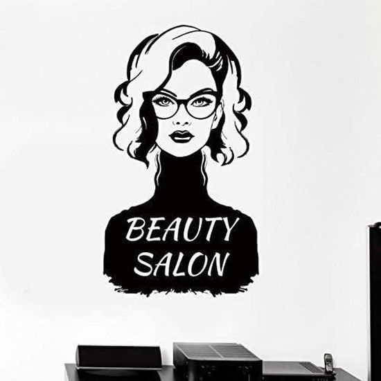 Sticker En Vinyle Salon De Beauté Style De Mode Femme Autocollant ...