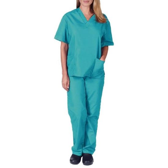 BLOUSE PROFESSIONNELLE Tshirt + Pantalon Uniforme d'infirmière Travail ...