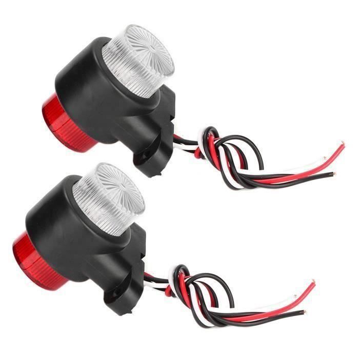 YYV feu de position latral LED 2Pcs 12V-24V LED Indicateur de signal de ...