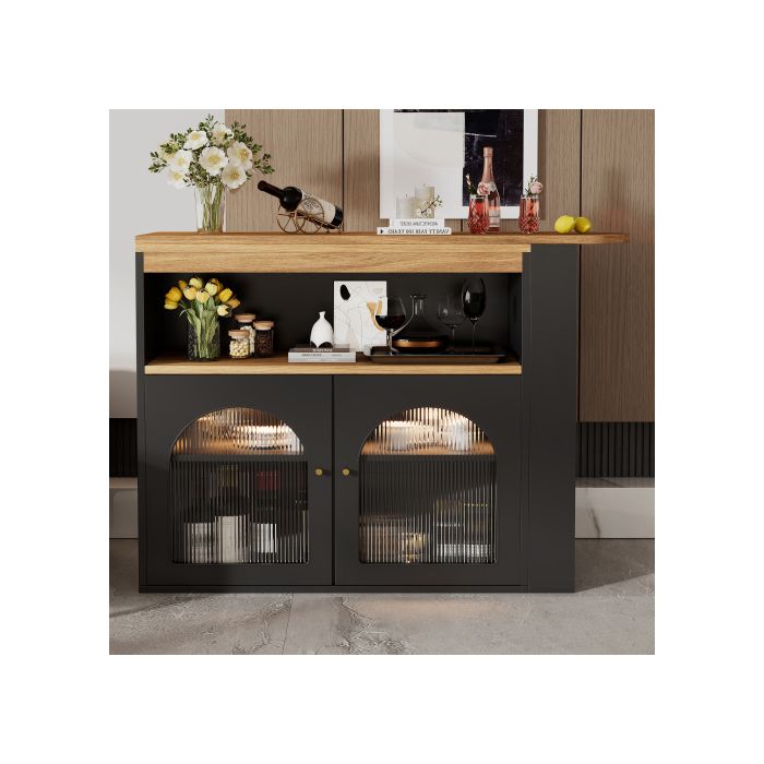 Table Haute Extensible 138x39x105cm Noir Pivotante Avec Rangement Et ...