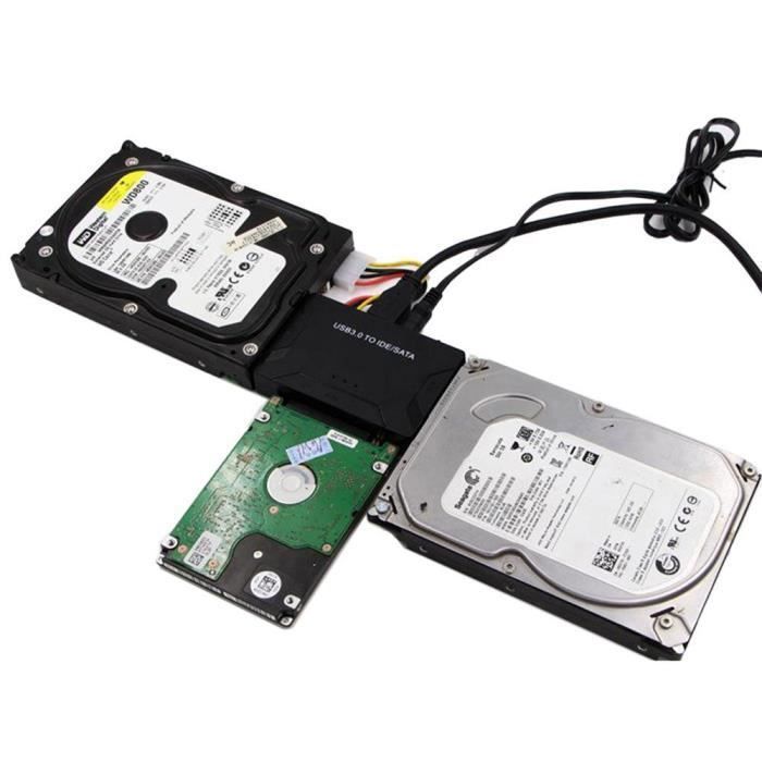 USB3.0 à IDE - SATA Convertisseur USB IDE SATA Adaptateur Disque Dur ...