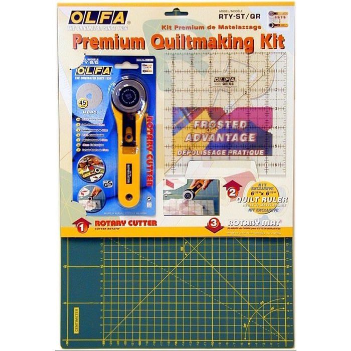 Olfa Rty-St/Cg Kit de patchwork avec cutter rotatif, règle et fond de ...