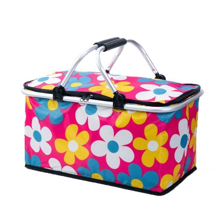 Panier de Pique-Nique - AMOUNE - Sac Isotherme Pliable - 30 Litres ...