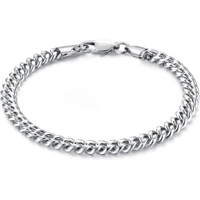 Chaîne Bracelets Homme Gourmette Figaro en Acier Inoxydable 316L ...