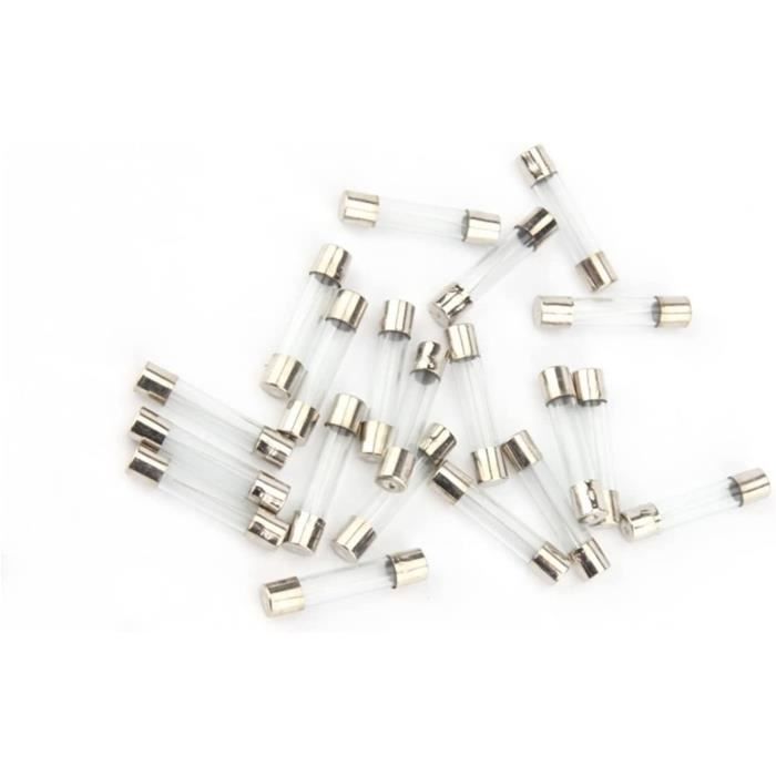 Fusible 10 pièces Kit de fusibles en Verre à soufflage Rapide Assortiment 6 * 30mm 250V 0.5A 1A ...