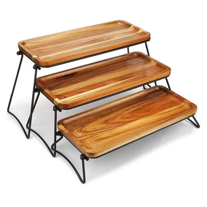 ETO- plateau de service en bois Support de Service à 3 Niveaux, Support ...