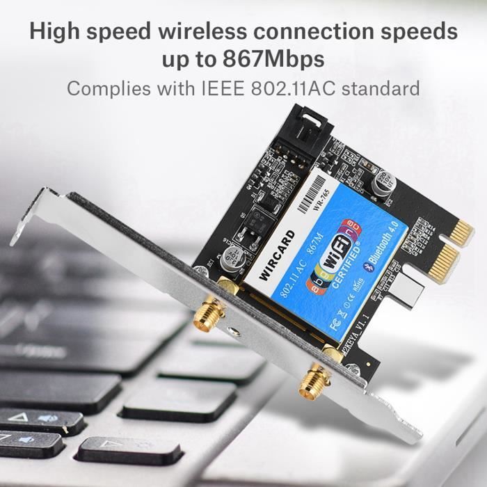 Carte réseau Bluetooth, adaptateur de bureau Bluetooth 4.0 Carte réseau ...
