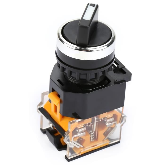 Duokon Interrupteur Sélecteur rotatif rond 22mm 2 positions NC + NO ...