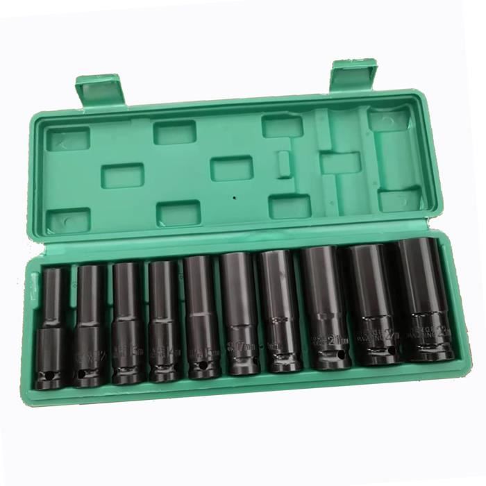 Jeu de Douilles Clé à Chocs Électrique - EJ.LIFE - 10Pcs - Acier Haut Carbone - Cdiscount Auto