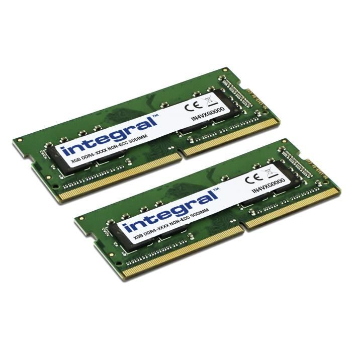 Integral 32GO kit (2x16GO) DDR4 RAM 2400MHz SODIMM Mémoire pour ...