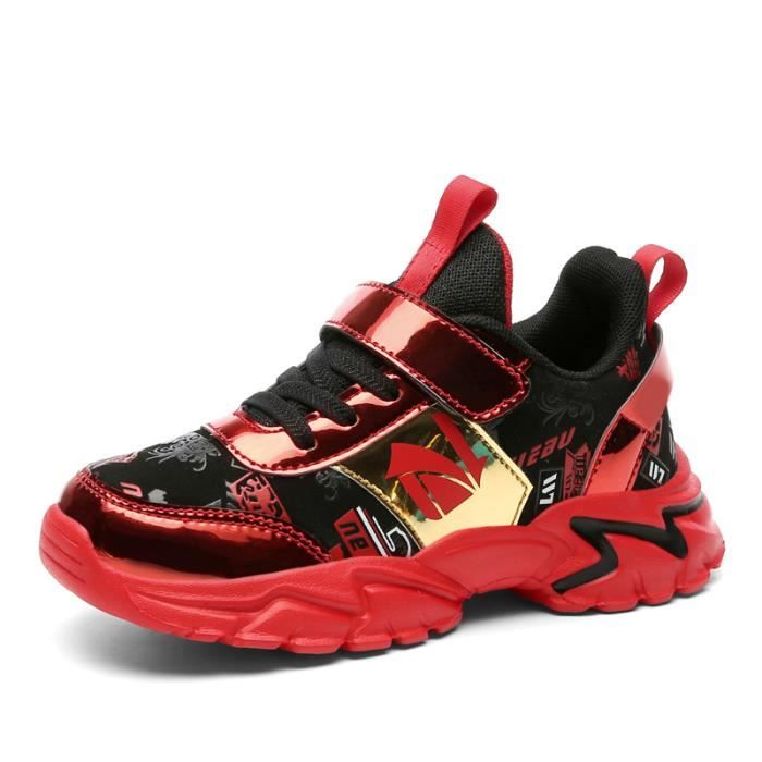 Basket Enfant Chaussures Garçon Fille Baskets Rouge - Cdiscount Chaussures