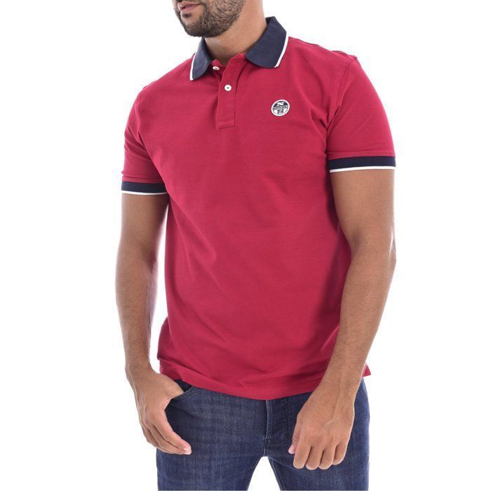 Polo iconique en coton - North sails - Homme - Rouge - Droite - Manches ...