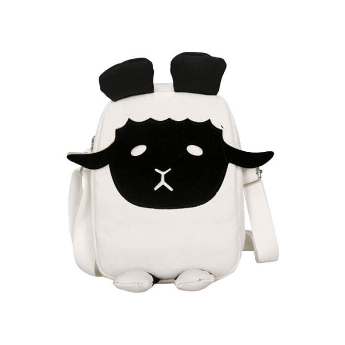 Lamb Shape Bag Canvas Lovely Crossbody Girl Black SAC SHOPPING - TOTE ...