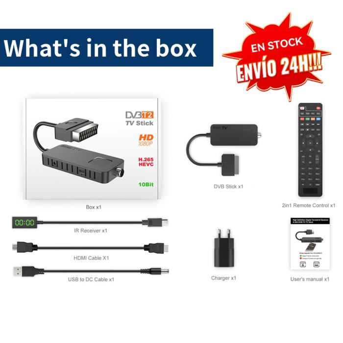 Décodeur numérique débarDVB T2 Hdisparates HEVC péritel TV récepteur U ...