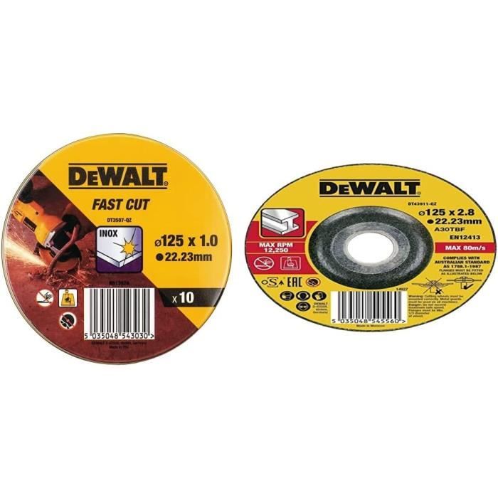 Coffret De 10 Disques Pour Meuleuse - Dimensions 125 Mm X 1 Mm - Matériau De Disque Robuste En ...