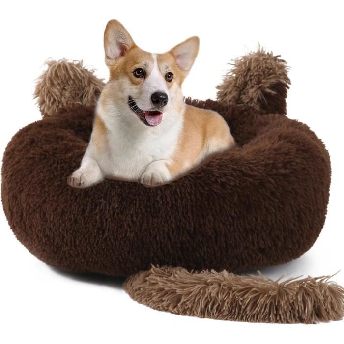 Lit pour Chat et Chien Peluche en Forme de Donut pour Animal Domestique ...