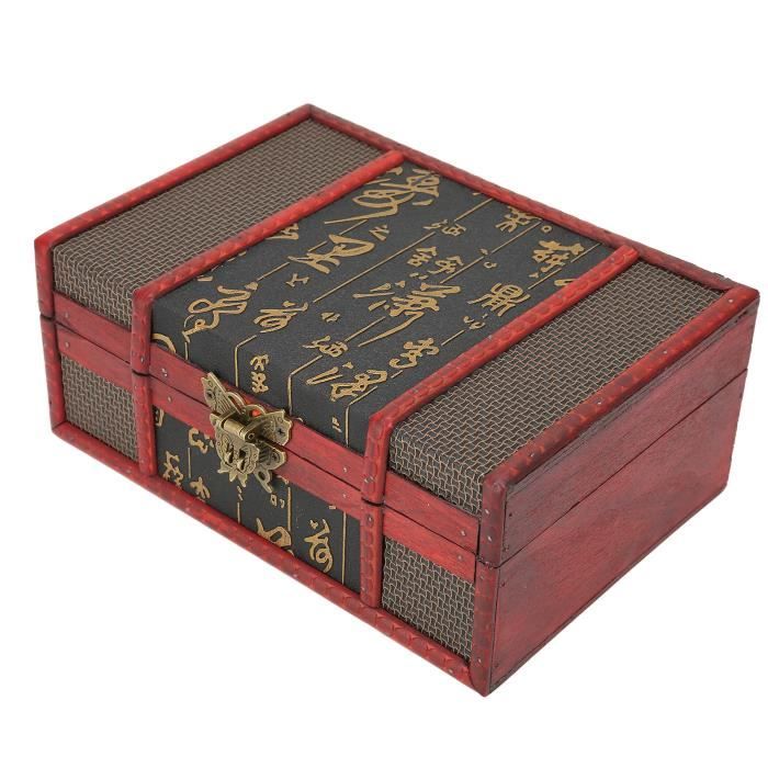Tbest boîte à bijoux classique chinoise Boîte de rangement de bijoux ...