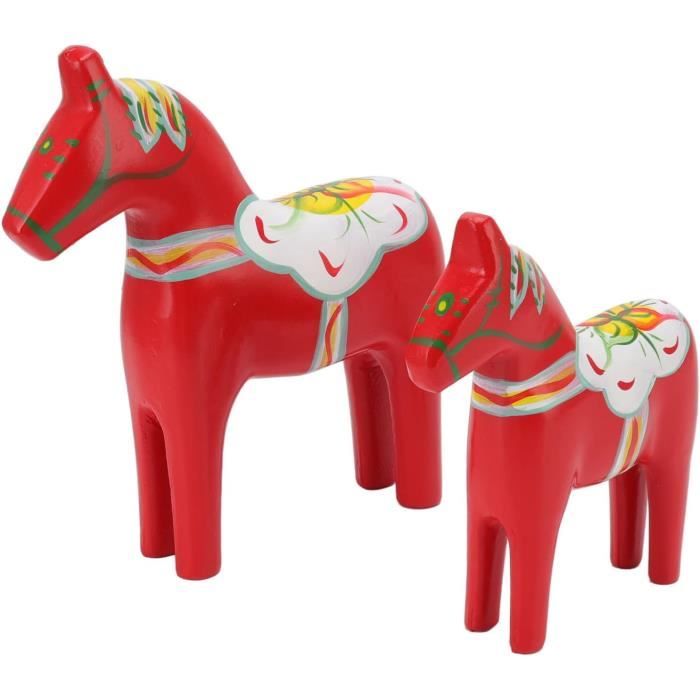 Ornements De Cheval De Dala Suédois En Bois Figurine Décoration Animaux ...