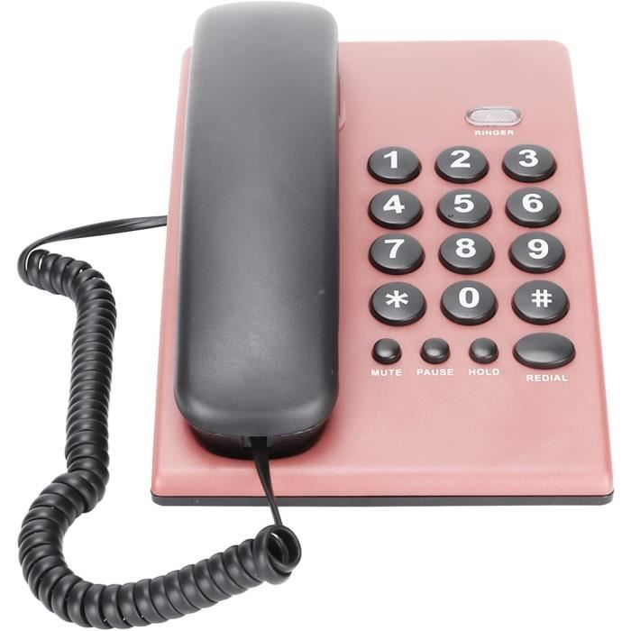 Téléphone De Bureau Filaire, Téléphone Fixe Multicolore Avec Double ...
