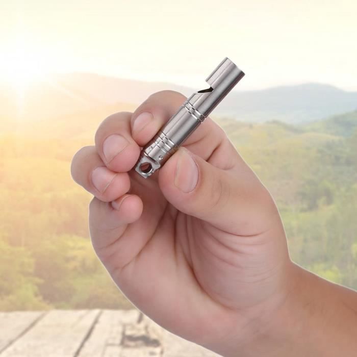 VBESTLIFE sifflet d'urgence Sifflet de survie d'urgence EDC en alliage ...