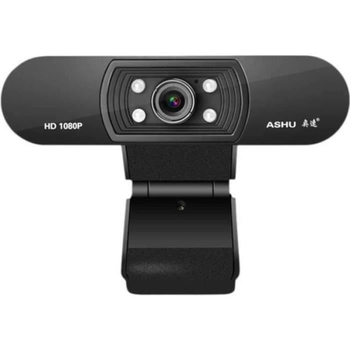 Webcam 1080P Full HD Live Streaming avec Microphone Antibruit et 4 LED ...
