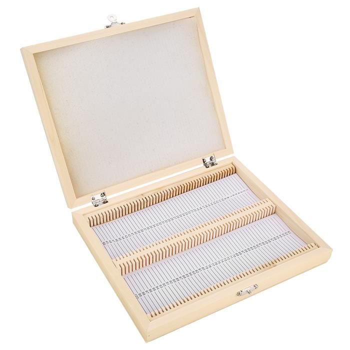 Boîte de Lames de Microscope, 22,8 X 18,8 X 3,5 Cm Lames de Microscope ...