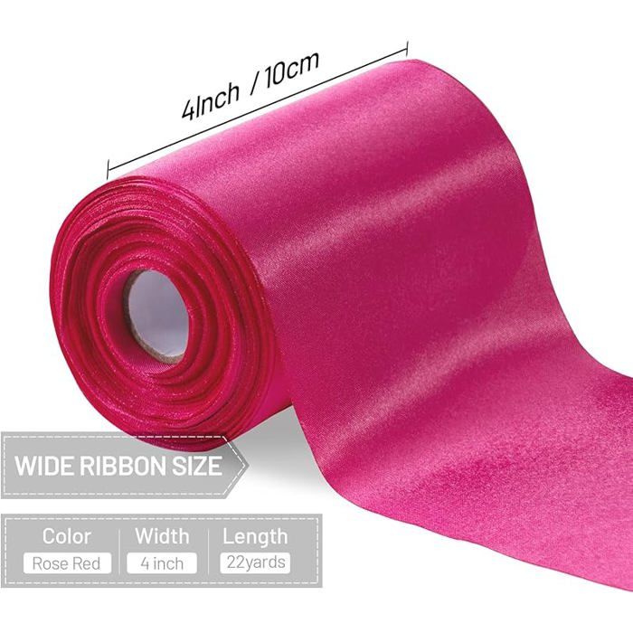 Ruban de satin épais de 10,2 cm x 20 m de large pour une grande ...