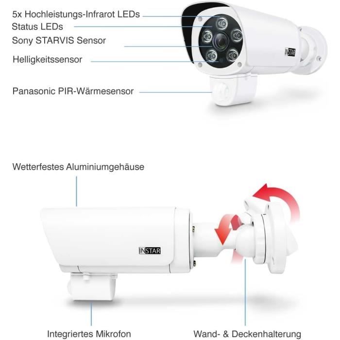 In-9408 2K+ Lan-Poe-Caméra De Surveillance-Intelligence Artificielle ...