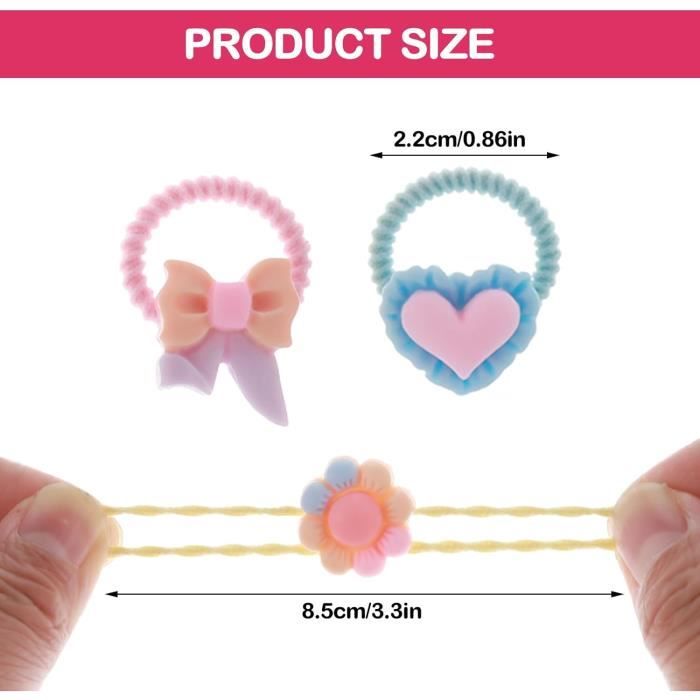 70 Pièces Mini Elastique Cheveux Fille Couleur Bonboandeaux Mignoébé ...