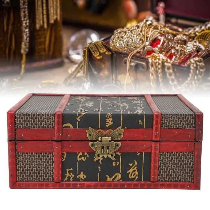 Tbest boîte à bijoux classique chinoise Boîte de rangement de bijoux ...