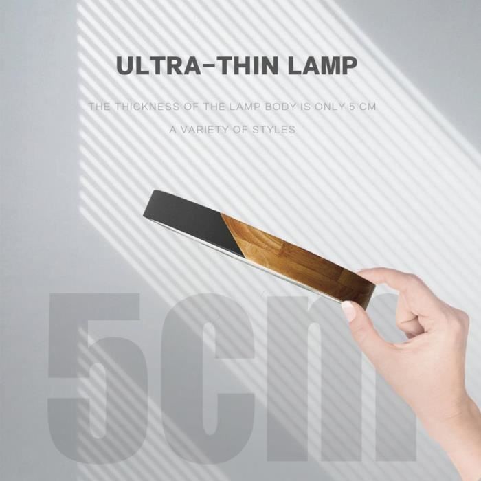 PLAFONNIER,White Round-23cm 23cm-neutre Lumière--Plafonnier Led ...
