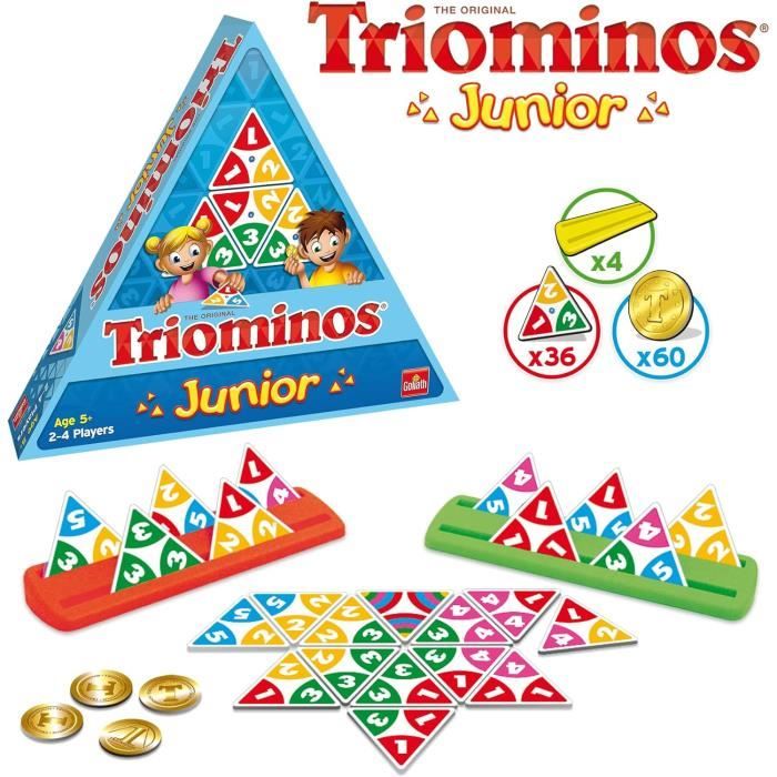 Triominos Junior - Jeu de Société pour Enfants dès 5 Ans - Dominos ...