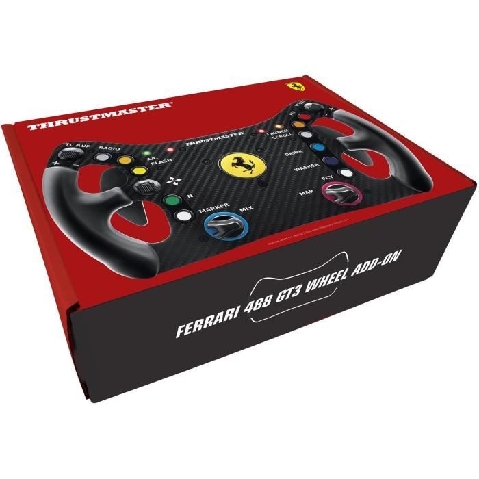 Volant - THRUSMASTER - Ferrari 488 GT3 Wheel Add-On - Noir et Rouge ...