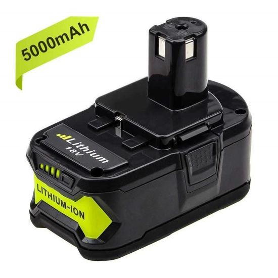 Powayup 18V 5,0Ah RB18L50 Li-ion Batterie de Remplacement pour Ryobi ...