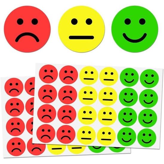 Gommettes Smiley - Non spécifié - 600 Autocollants Émotions - 3 ...