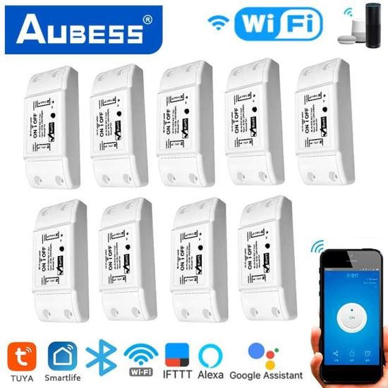 Interrupteur Intelligent Sans Fil Tuya Wifi 10a Disjoncteur De Lumière