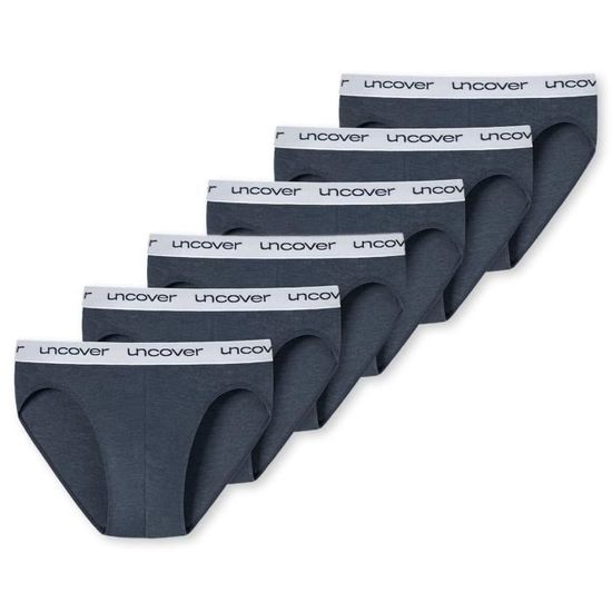 Uncover by Schiesser Slips Hommes Basic lot de 6 Bleu foncé - Cdiscount Prêt-à-Porter