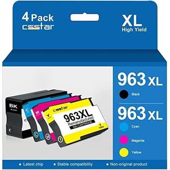 963Xl Multipack Remanufacturée Cartouches D'Encre Remplacement Pour Hp ...