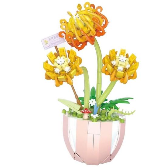 CHN Kit de construction de fleurs en bloc - Décoration colorée et ...