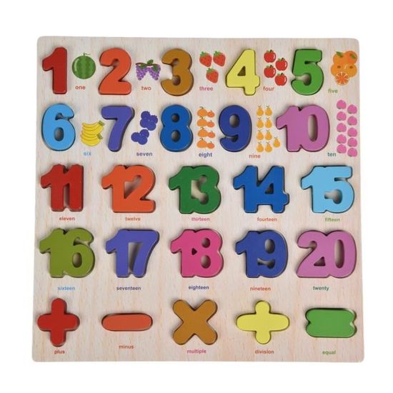 Zerone casse-têtes numériques pour les tout-petits Puzzle alphabet bois ...