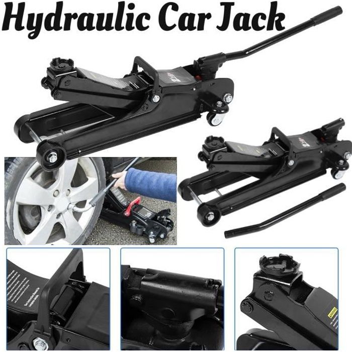 Cric hydraulique rouleur voiture véhicule capacité 2.5 tonnes | Hauteur ...