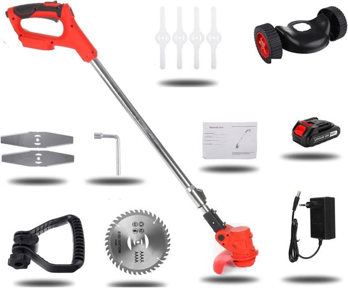 Tondeuse à Gazon électrique, Coupe-Herbe électrique sans Fil 2000 W, Tondeuse à Gazon Portable ...