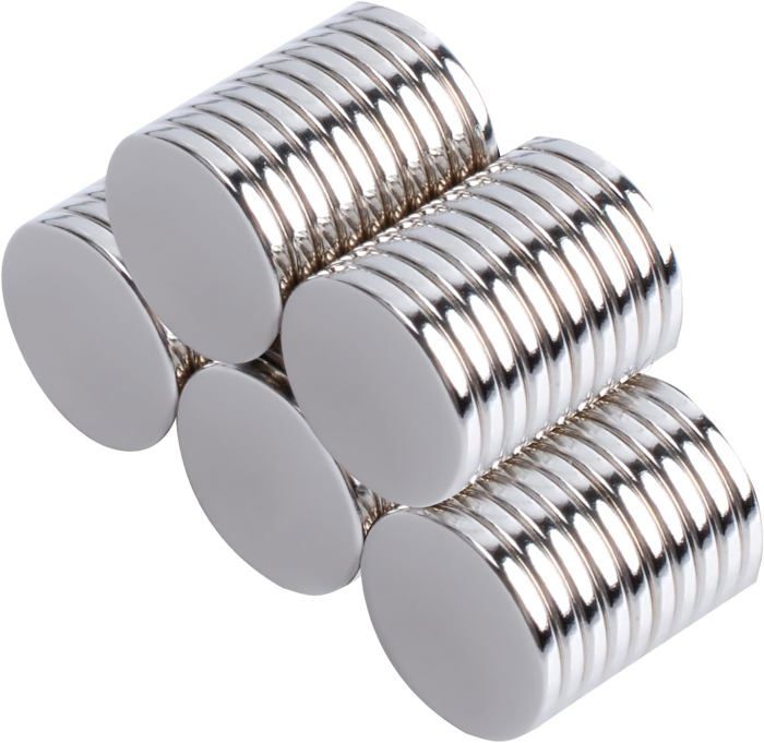 50 Pièces Aimant Puissant 12X1.5Mm Aimant Neodyme Mini Magnet Frigo ...
