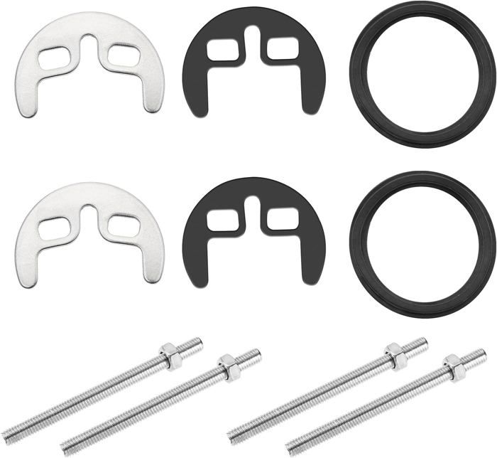 2 Sets Mitigeur Fixation Kit De Fixation Deux Trous En Acier Inoxydable ...