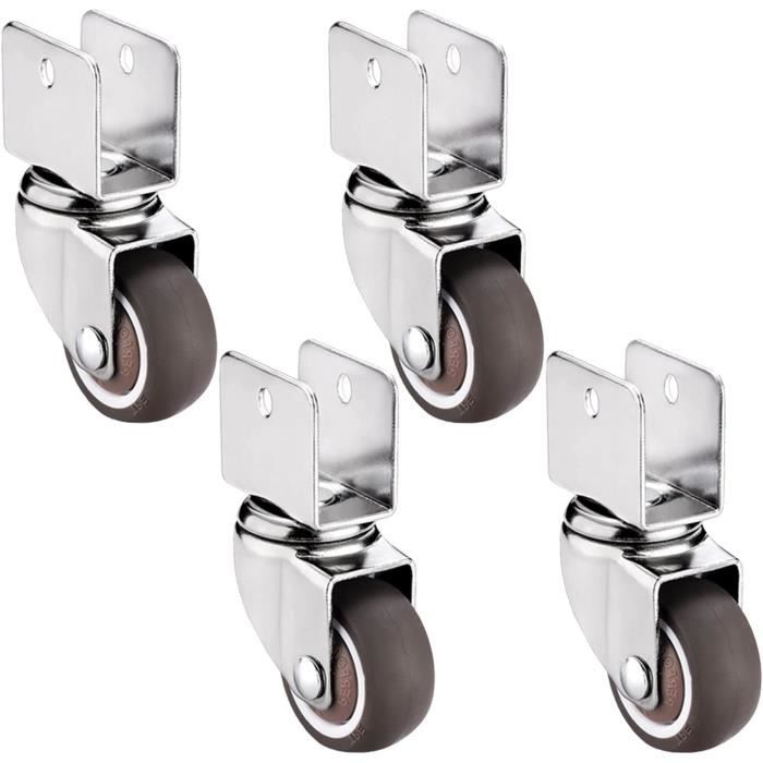 Roulettes Pivotantes Avec Support En U,Roulettes Pour Meubles,Roulettes ...