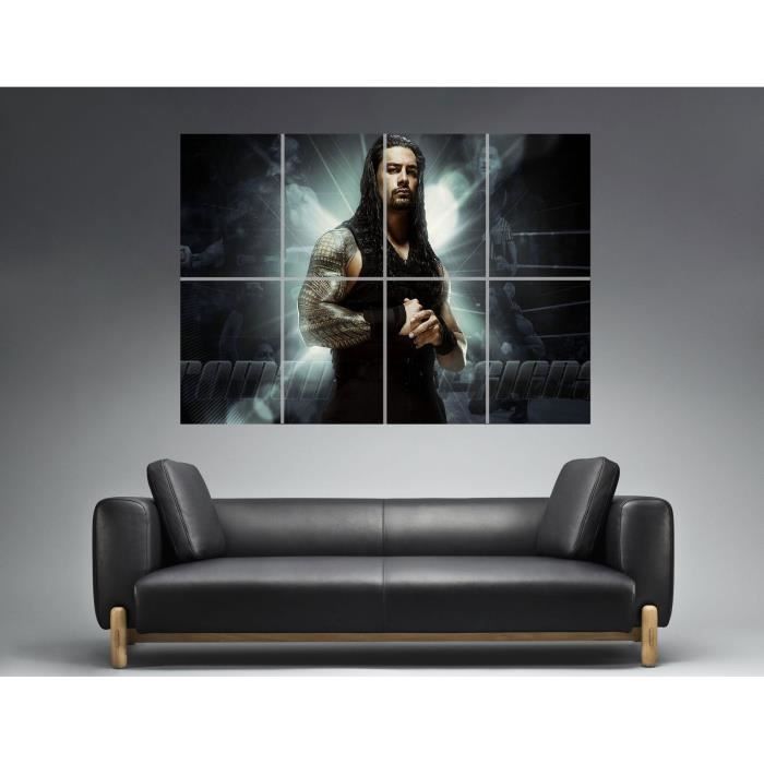 WWE Roman Reigns Mural Wall Art Poster Grand format A0 Large Print 02 ...